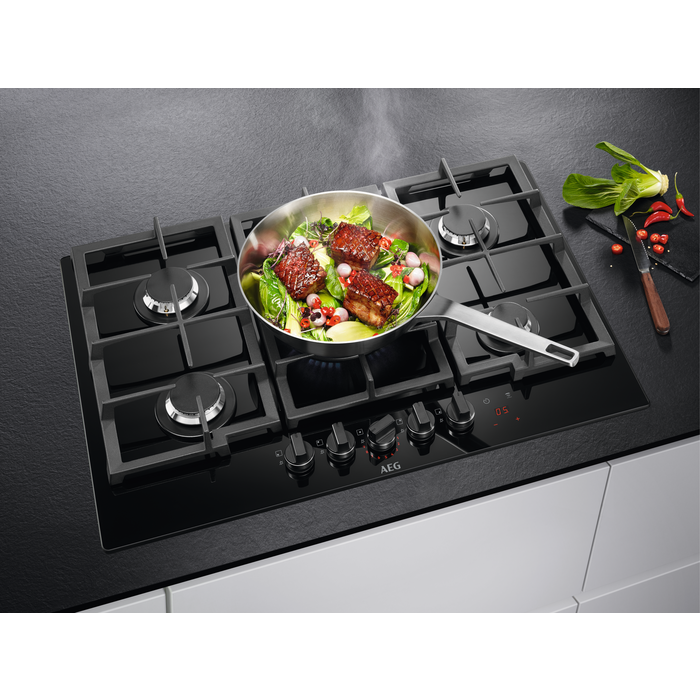 8000 serie Flamelight - gaskookplaat, 75 cm Gaskookplaat | AEG