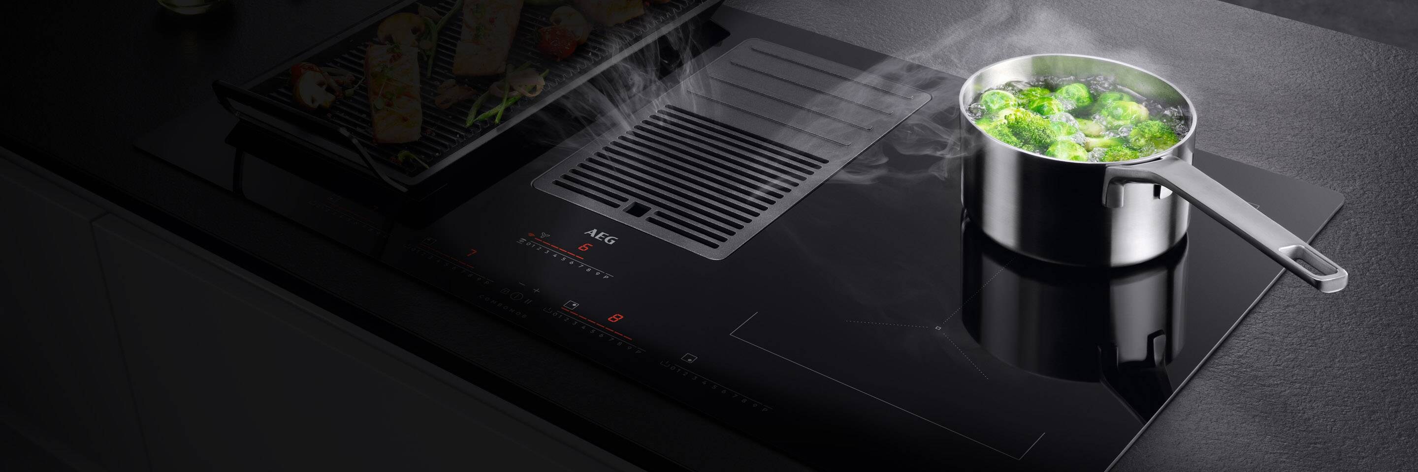 Kookplaat met afzuiging/geïntegreerde dampkap kopen? | AEG